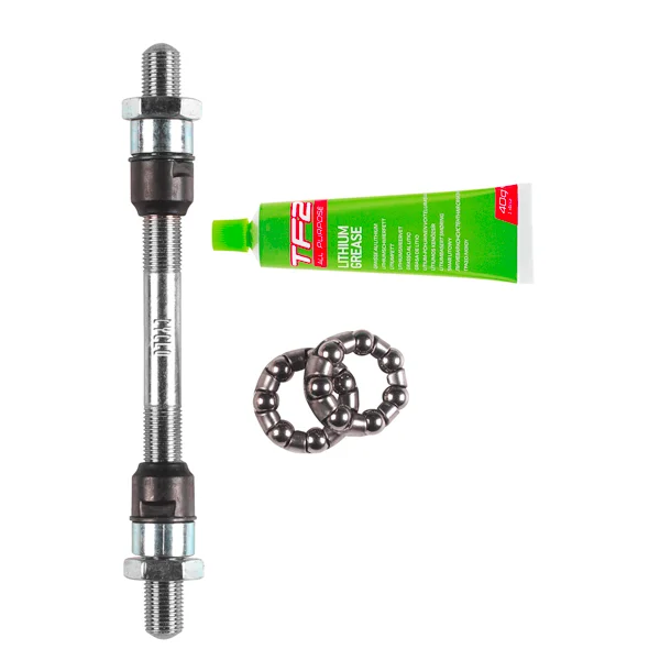 10 x 175mm Chrome Moly Axle + Grease & Hub Cage – Mountain Bike Bearings